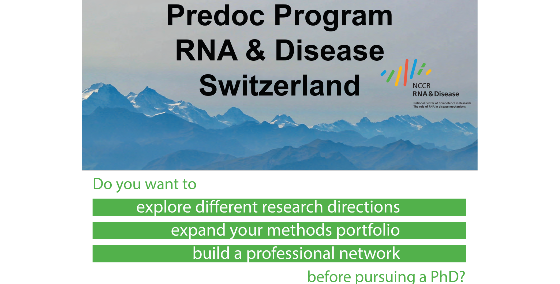 2021 Call for Applications Predoc Program RNA & Disease Switzerland ...